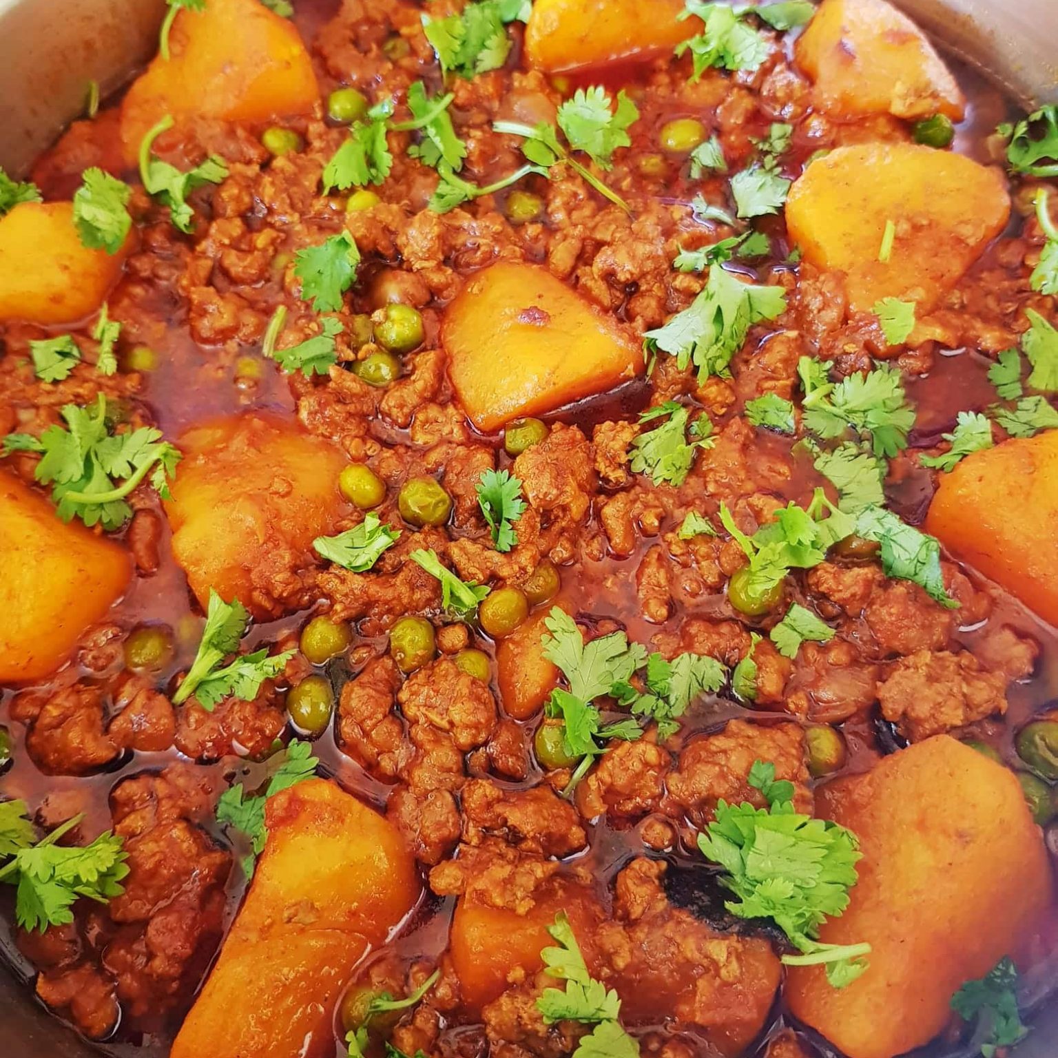 Mutton Mince Curry with Peas & Potatoes - Durban Curry Recipes