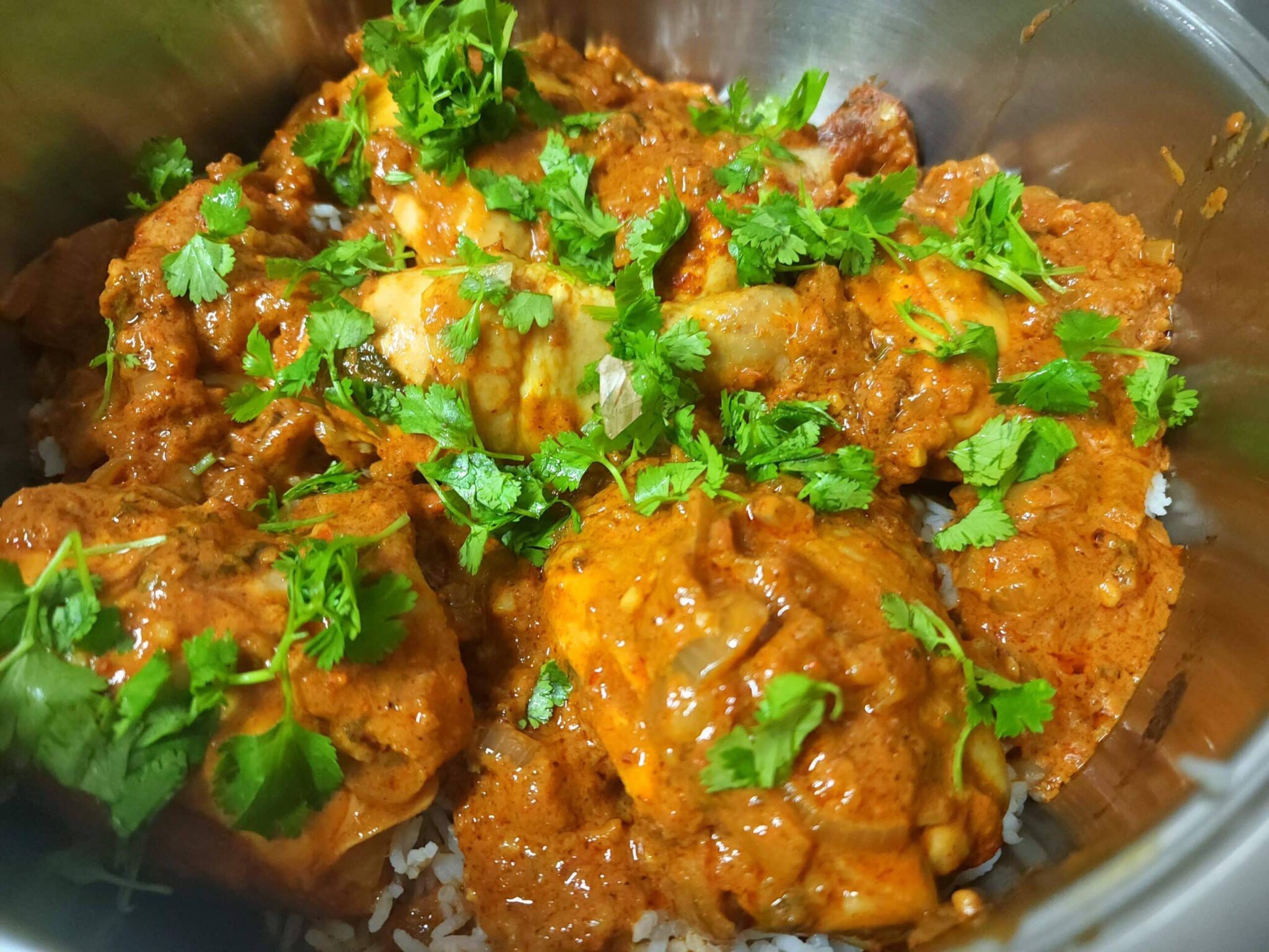 Practicing cooking Durban Chicken Breyani - Durban Curry Recipes